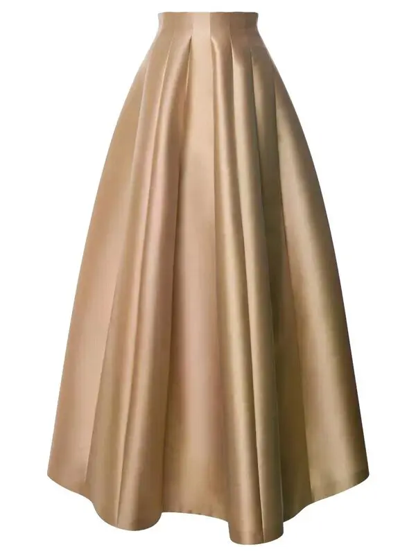 Alberta Ferretti Satin Maxi Dress - Neutrals