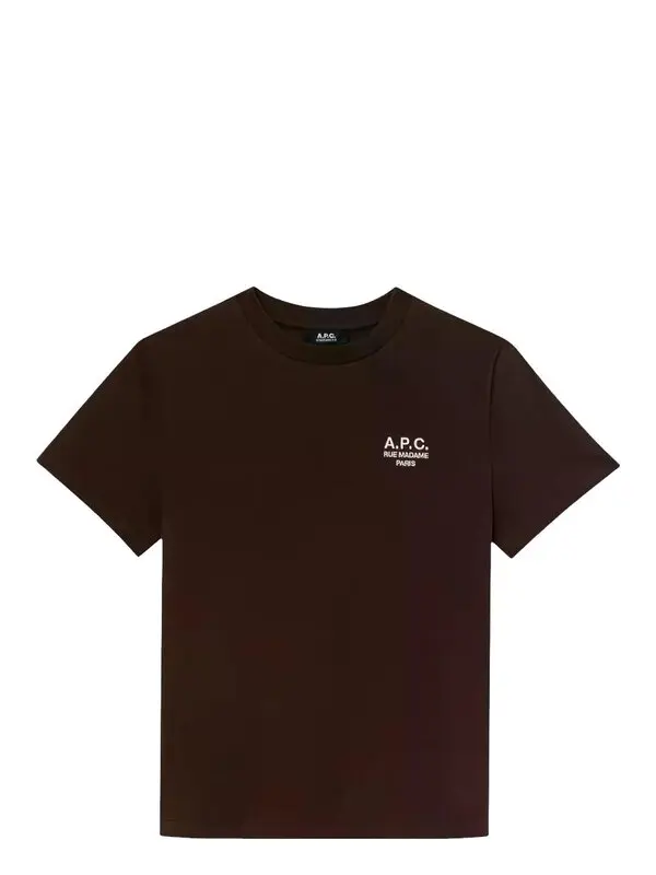 A.p.c. Standard Rue Madame Logo-print T-shirt - Brown