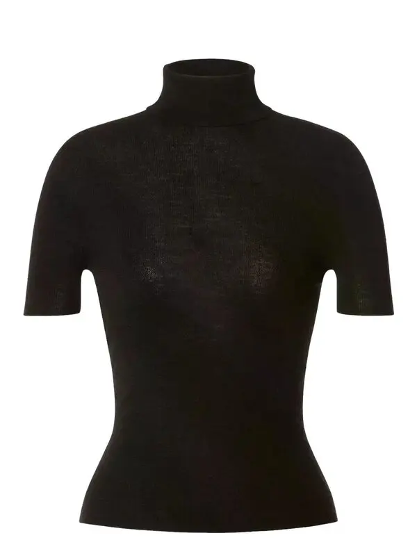 Alberta Ferretti Roll-neck Top - Black
