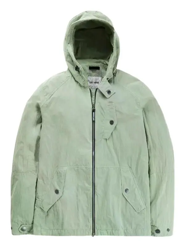 LEFT HAND Hooded Zip-front Jacket - Green