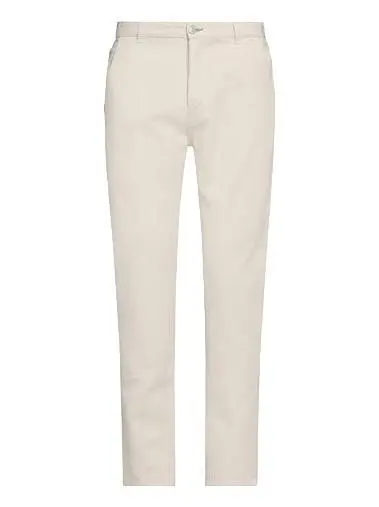 DANIELE ALESSANDRINI Cotton-linen Tapered Trousers - White