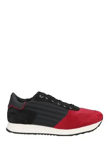 MOORER Soft Leather And Textile Sneakers - Red