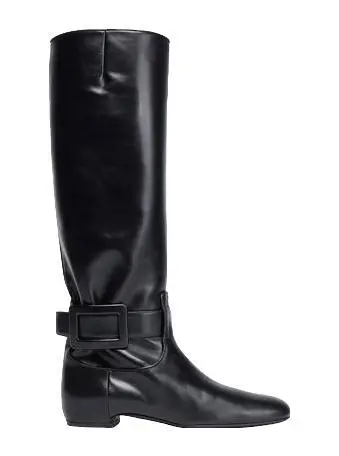 ROGER VIVIER Leather Boot With Buckle - Black