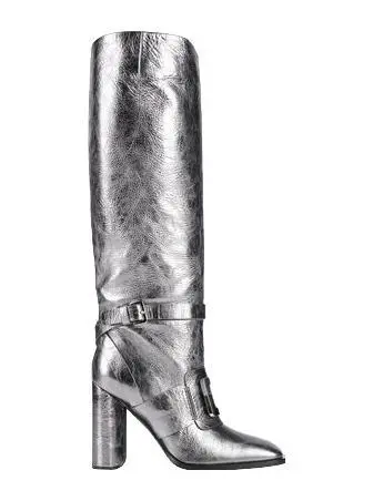ROGER VIVIER Metallic Leather Boots - Lead
