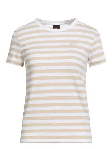 BOSS Striped Jersey T-shirt - Beige