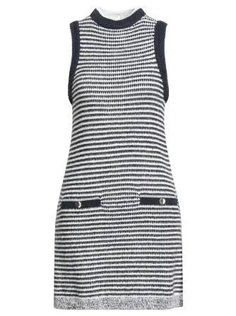 I BLUES Striped Sleeveless Knit Mini Dress - Navy