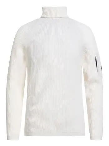C.P. COMPANY Turtleneck In Wool And Polyamide - White