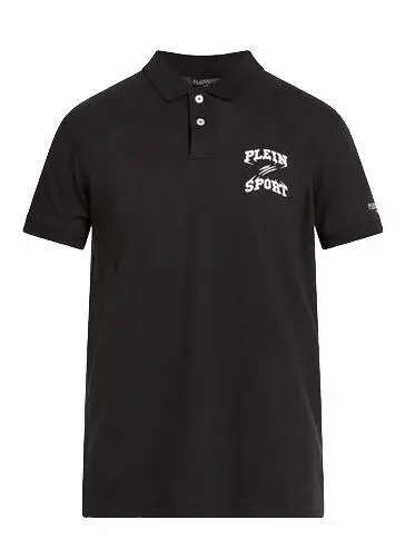 PLEIN SPORT Swim Polo Shirt Size Polyester, Cotton - Black