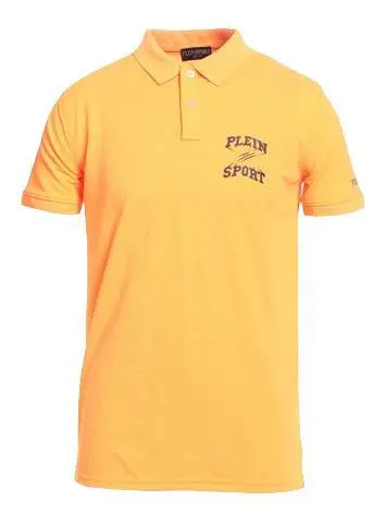 PLEIN SPORT Swim Polo Shirt Midnight Size Polyester, Cotton - Orange