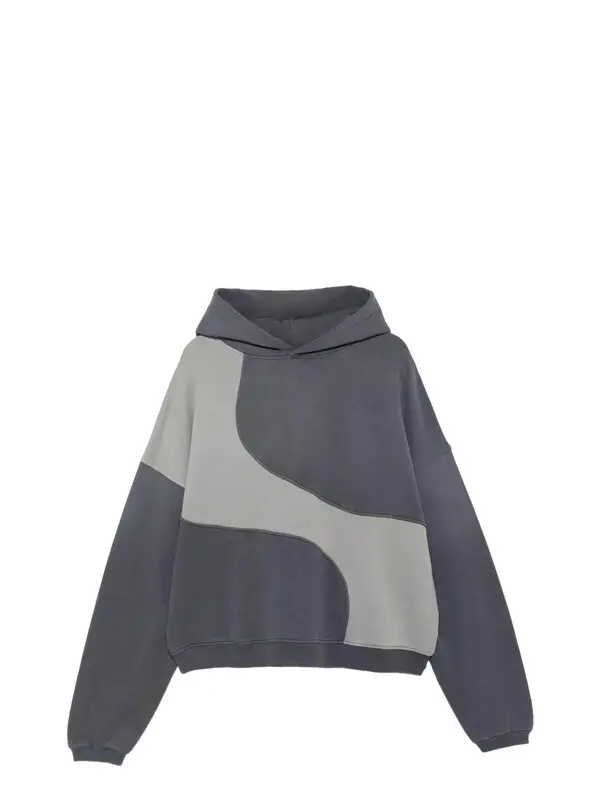 ERL Paneled Cotton Hoodie - Grey
