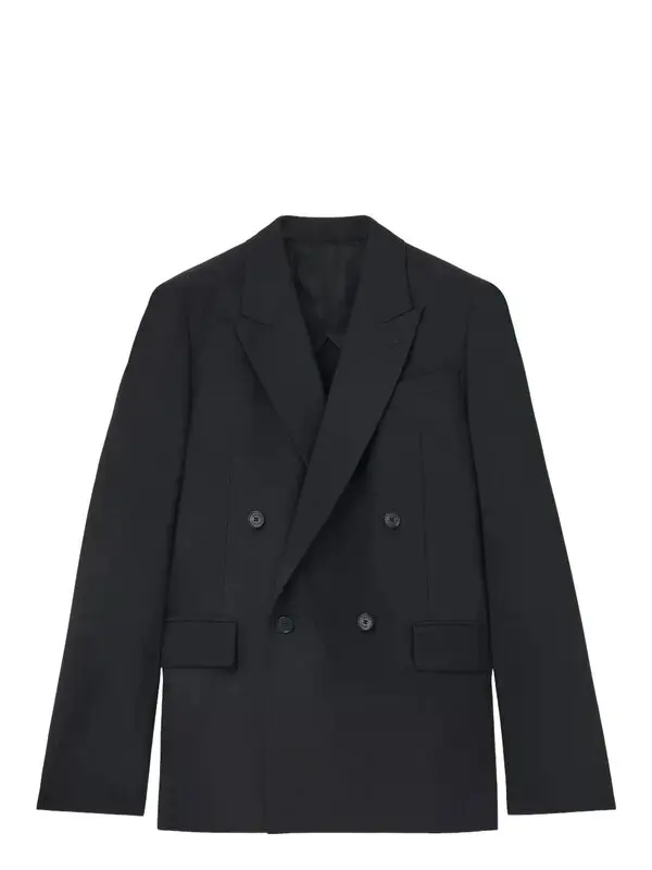 Alexander McQueen Double-breasted Chain-detail Blazer - Black
