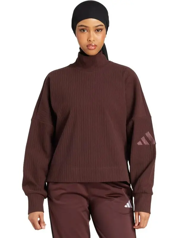 Adidas All Szn Winterised Sweatshirt - Shadow Brown
