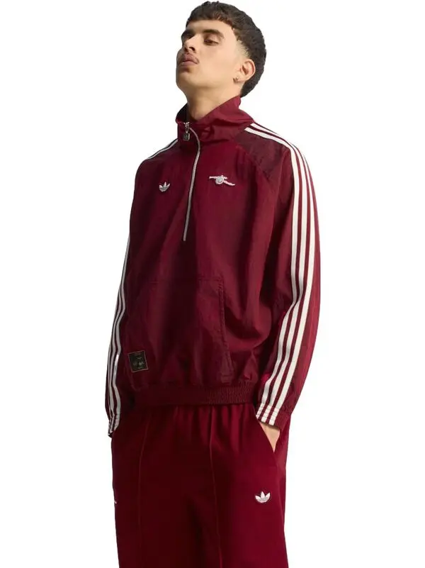 Adidas Arsenal Terrace Icons Half-zip Jacket - Team Coll Burgundy 2