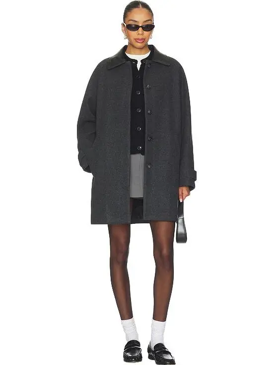 ELODIE THE LABEL Elodie Spencer Coat - Charcoal