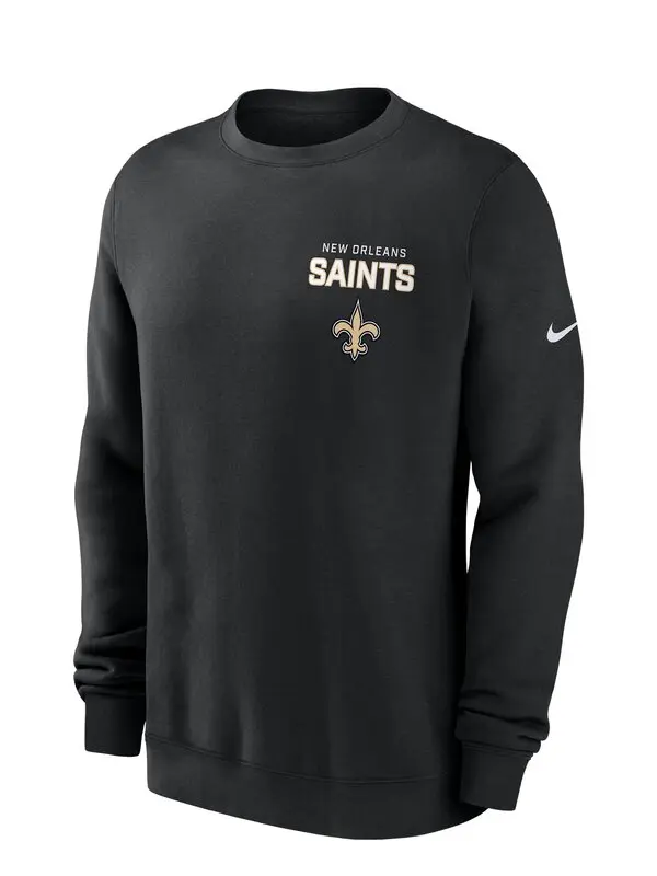 Nike New Orleans Saints Nfl Pullover Crew - Black