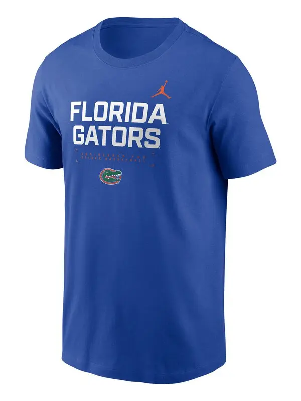 JORDAN Florida Courtside Basketball Brand Dri-fit College T-shirt - Blue