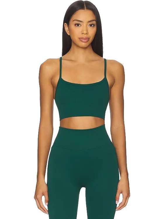 WELLBEING + BEINGWELL Stretchwell Emery Sports Bra In Green - Forest Green