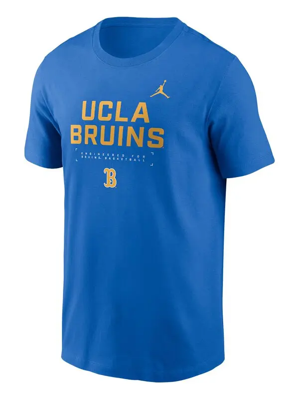 JORDAN Ucla Courtside Basketball Brand Dri-fit College T-shirt - Blue