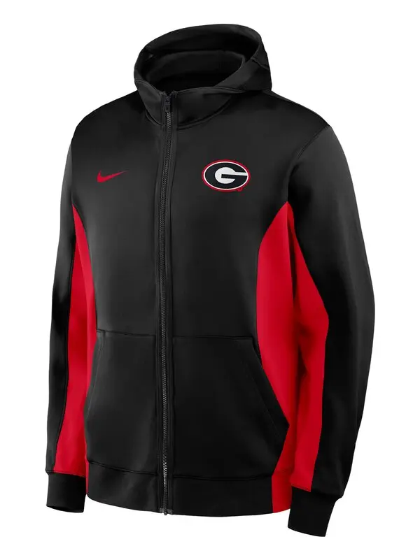 Nike Georgia Game Dri-fit College Full-zip Hooded Jacket - Black