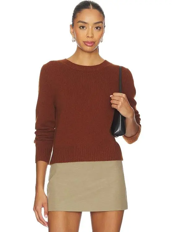ELODIE THE LABEL Elodie Laon Crew Sweater - Deep Mahogany
