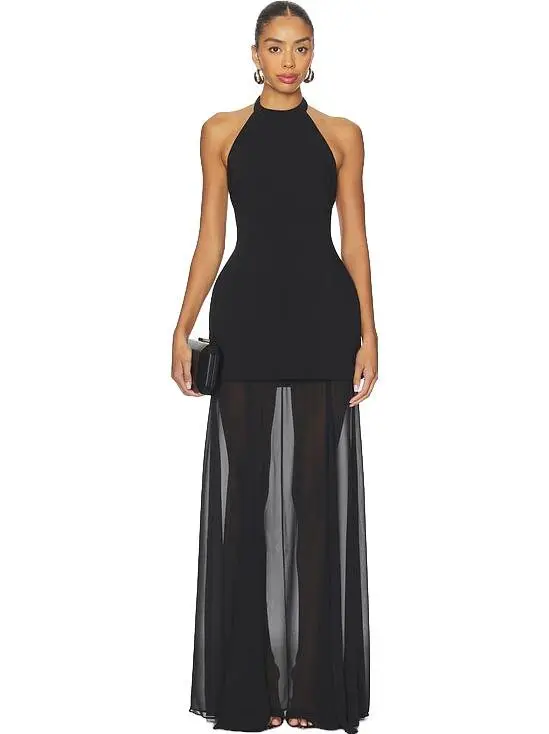 LOVERS AND FRIENDS Barbara Gown - Black
