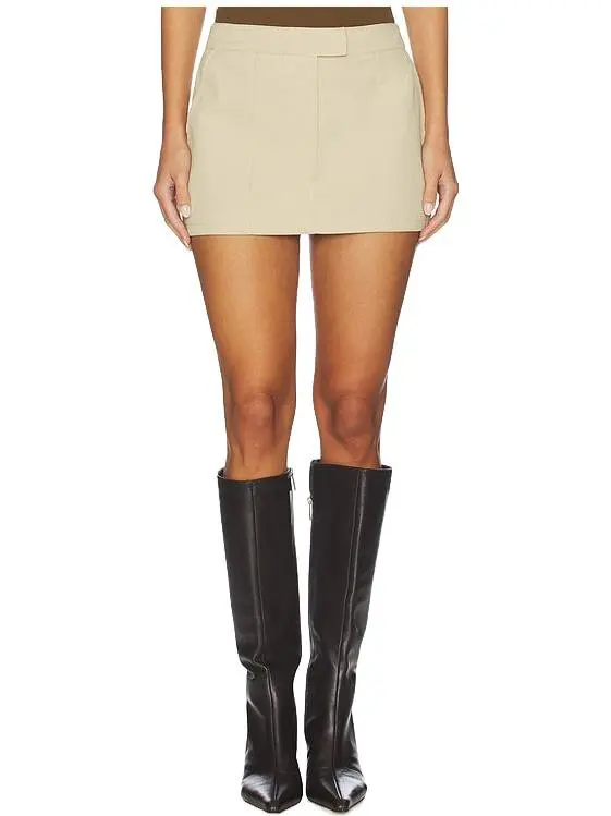 MADISON THE LABEL Nikolas Skirt - Tan