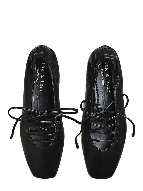 Rag & Bone Sophia Tie Ballet Flats - Black