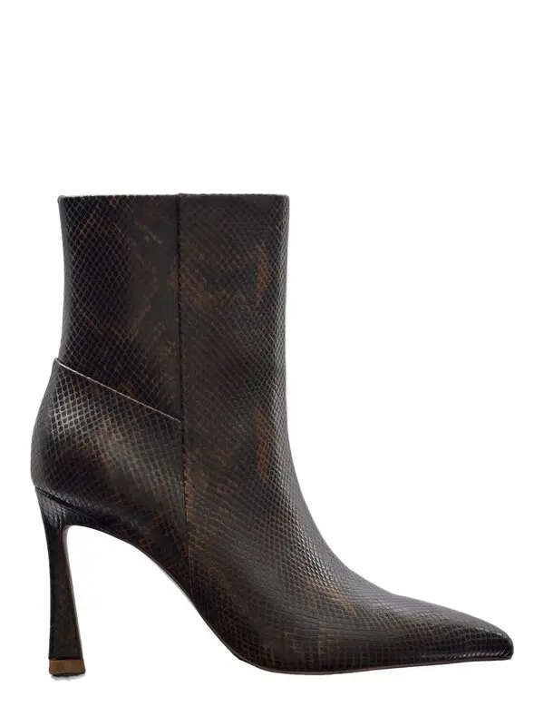 REISS Carina High Heel Ankle Boots - Snake
