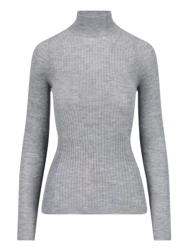 SA SU PHI Ribbed Turtleneck Sweater - Grey