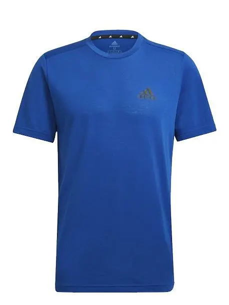 Adidas Aeroready Designed To Move Feelready Sport Tee Shirt - Royal Blue/black
