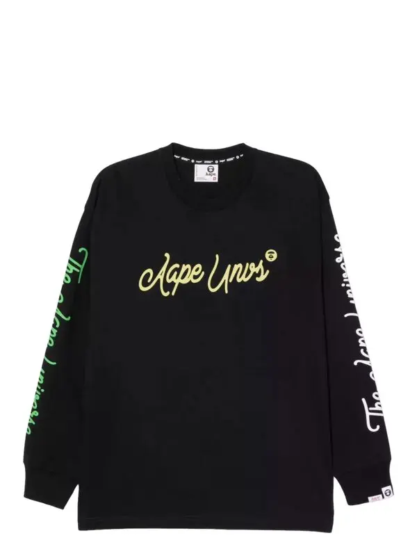AAPE BY *A BATHING APE Logo-print Cotton T-shirt - Black