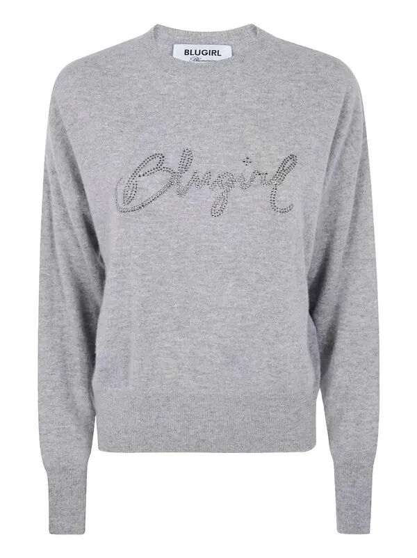 BLUGIRL Crystal-embellished Cashmere Sweater - Grey