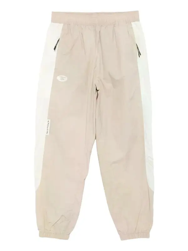 AAPE BY *A BATHING APE® Logo-embroidered Trousers - Neutrals