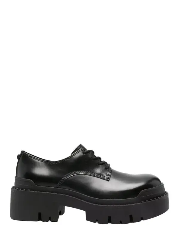 Ash Lace-up Platform Derby Shoes - Black
