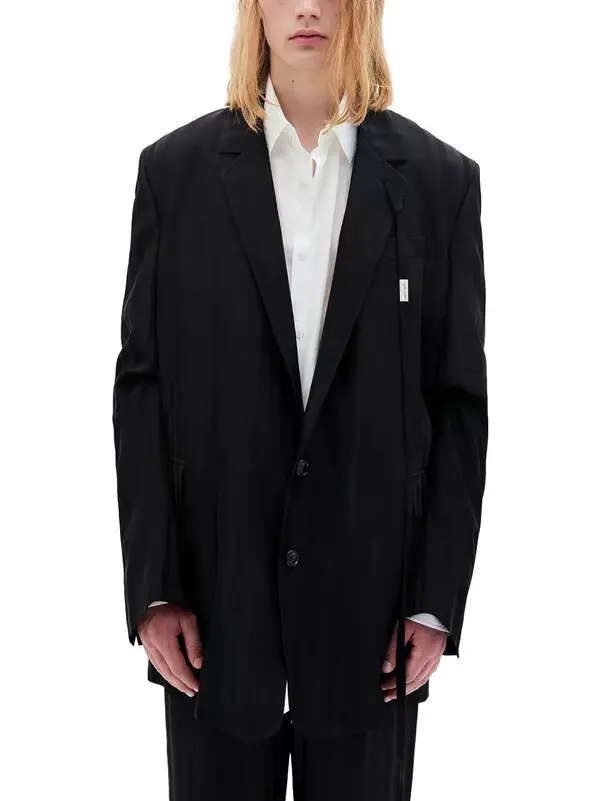 ANN DEMEULEMEESTER Strap-detail Blazer - Black