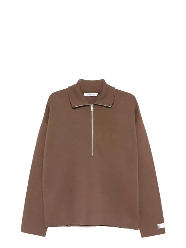 ÉTUDES STUDIO Zip-up Sweatshirt - Brown