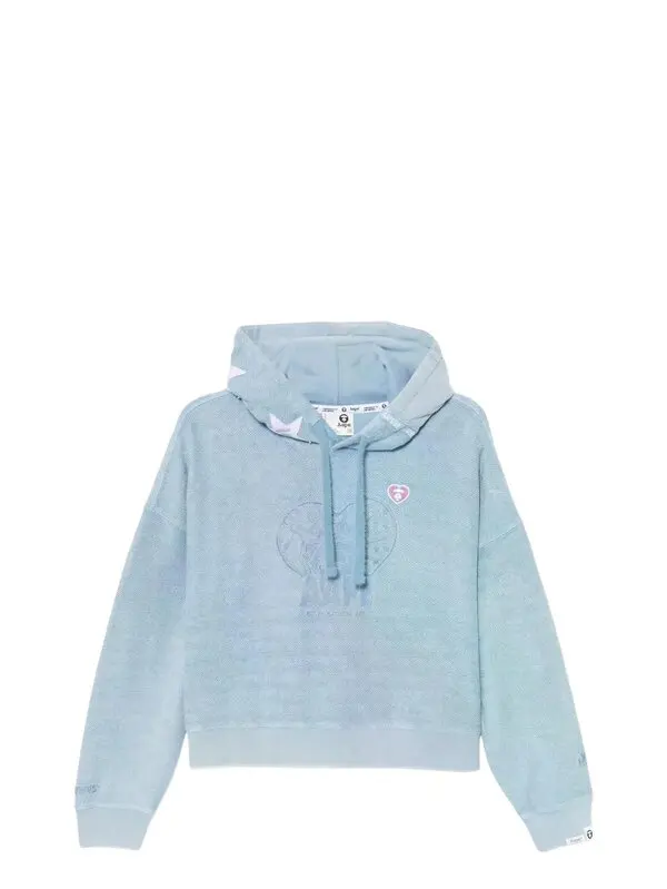 A BATHING APE Logo-embroidered Hoodie - Blue