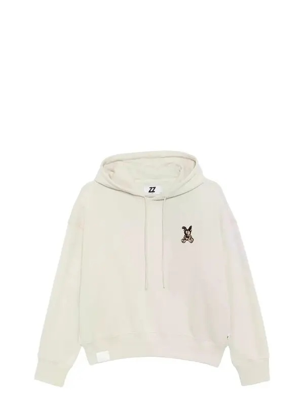 Izzue Logo-embroidered Hoodie - Neutrals