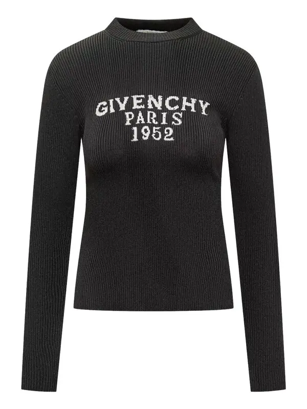 Givenchy Ribbed Logo-jacquard Sweater - Black