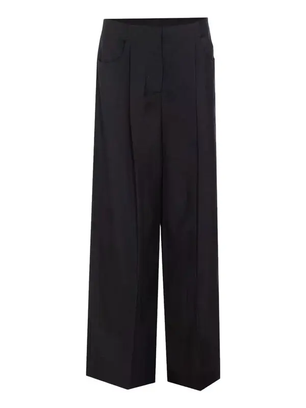 Fendi Pleated-front Trousers - Black