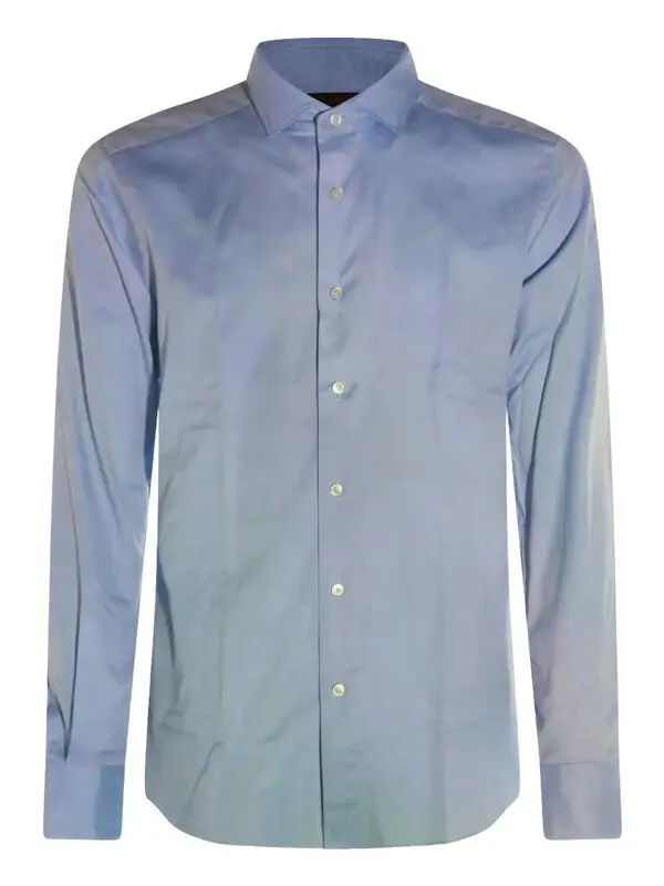 GLANSHIRT Long-sleeve Cotton Shirt - Blue