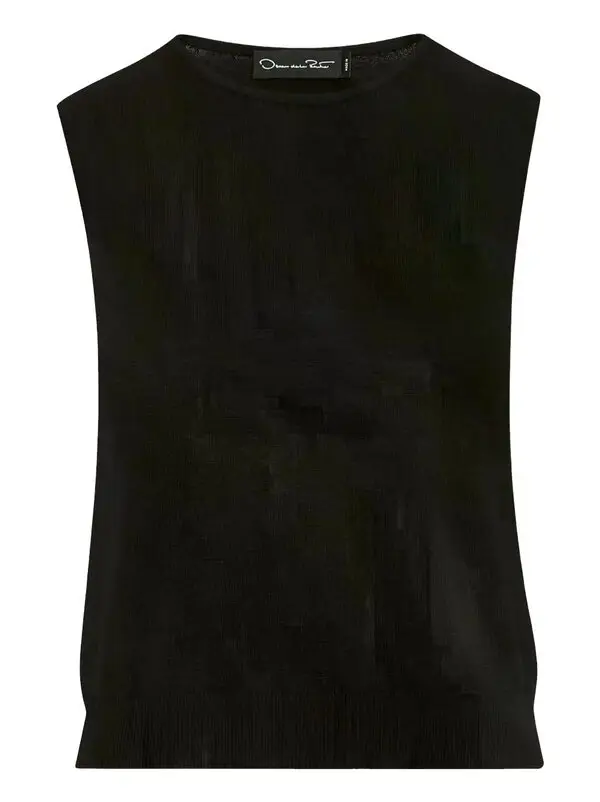 Oscar De La Renta Sleeveless Top - Black