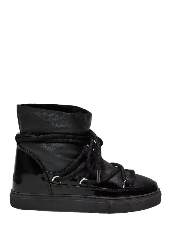 Inuikii Classic Patent Leather Lace-up Sneakers - Black