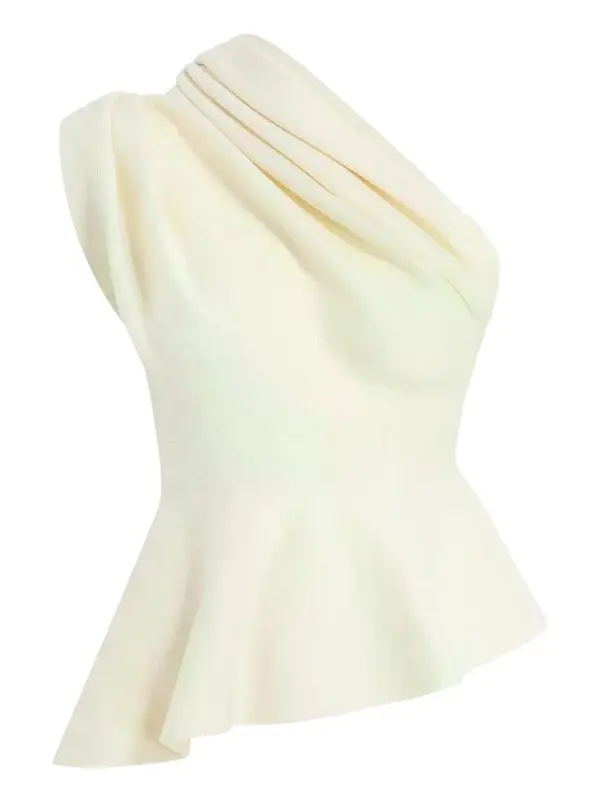 Khaite Draped One-shoulder Top - White
