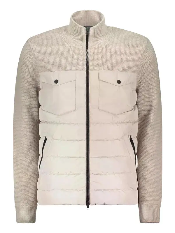 Herno Padded-panel Knitted Jacket - Neutrals
