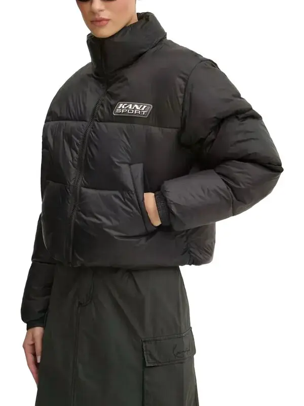 KARL KANI Logo-patch Puffer Jacket - Black