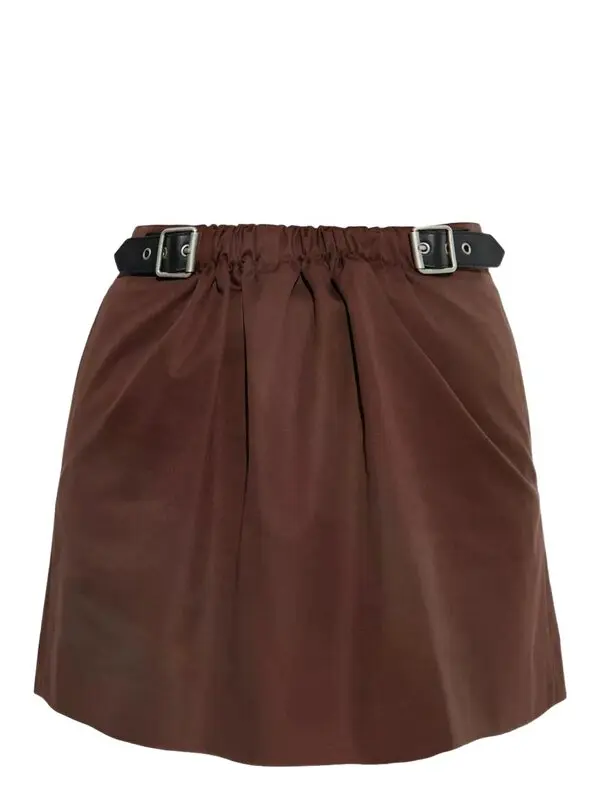 Loewe Belted A-line Skirt - Brown