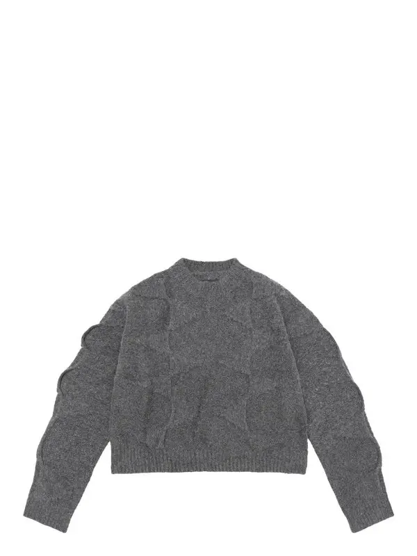 HELIOT EMIL Merino Wool-blend Cropped Sweater - Grey