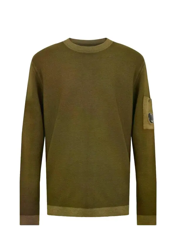 C.P. COMPANY Lens Pocket Crew-neck Sweatshirt - Green