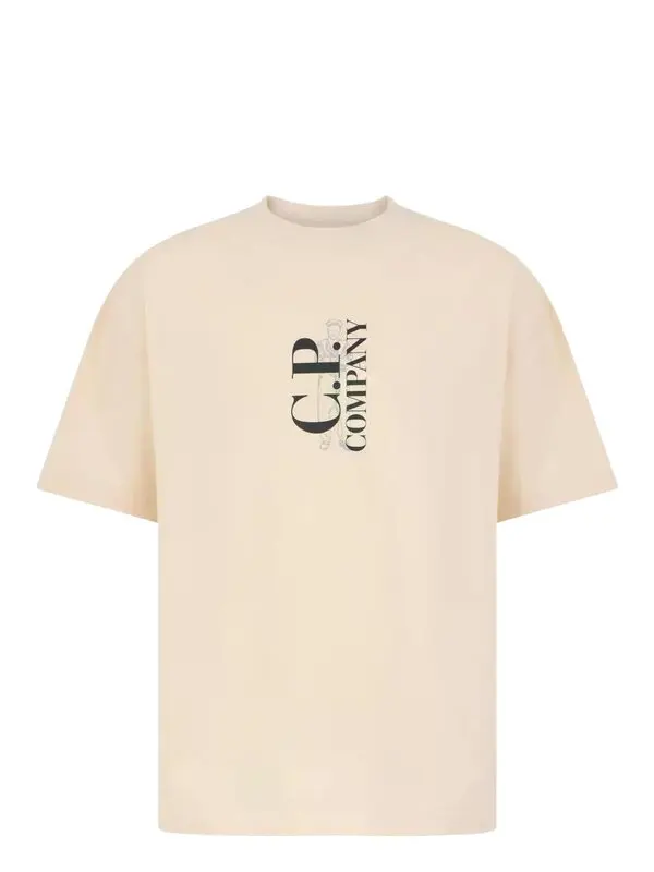 C.P. COMPANY Logo-print T-shirt - Neutrals
